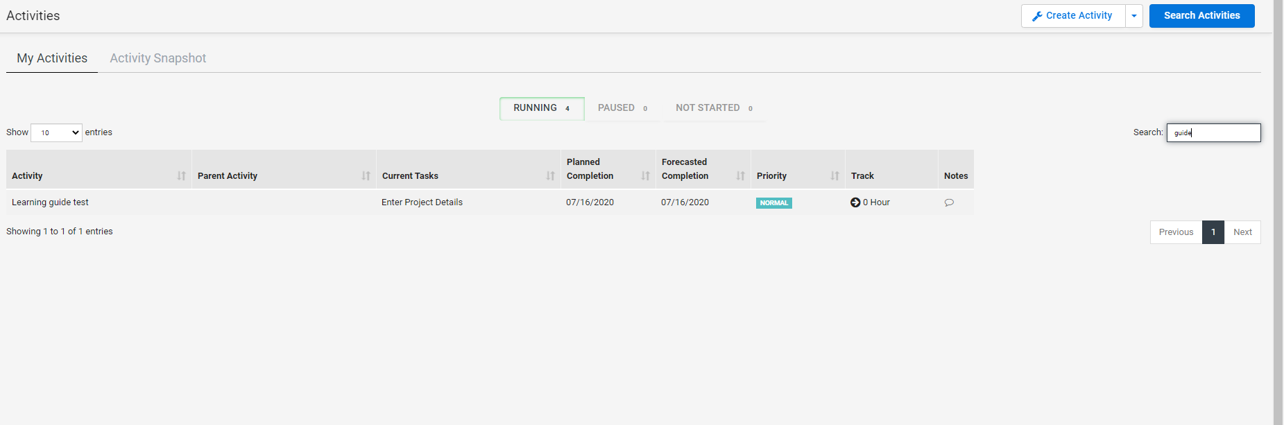 LP3: My Activities – e-flow